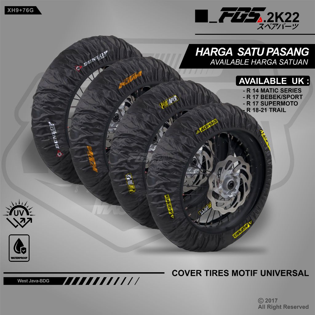 Jual COVER BAN SUPERMOTO TRAIL UK 17 17 18 21 SARUNG BAN TRAIL 16 19 ...