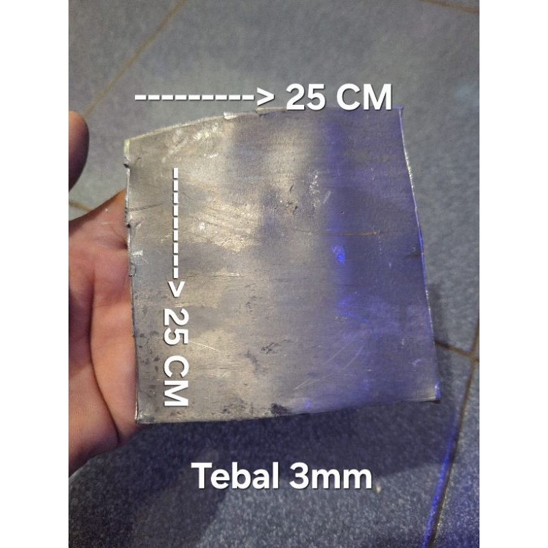 Jual Plat Timah Hitam Pb 25 x 25 CM Tebal 3mm | Shopee Indonesia