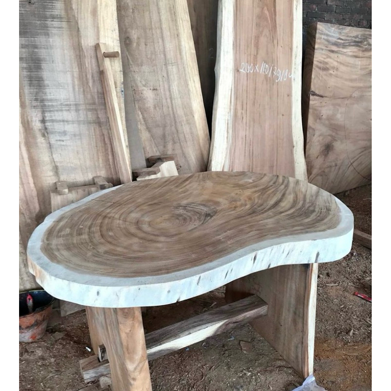 Jual daun meja top table kayu trembesi oval | Shopee Indonesia