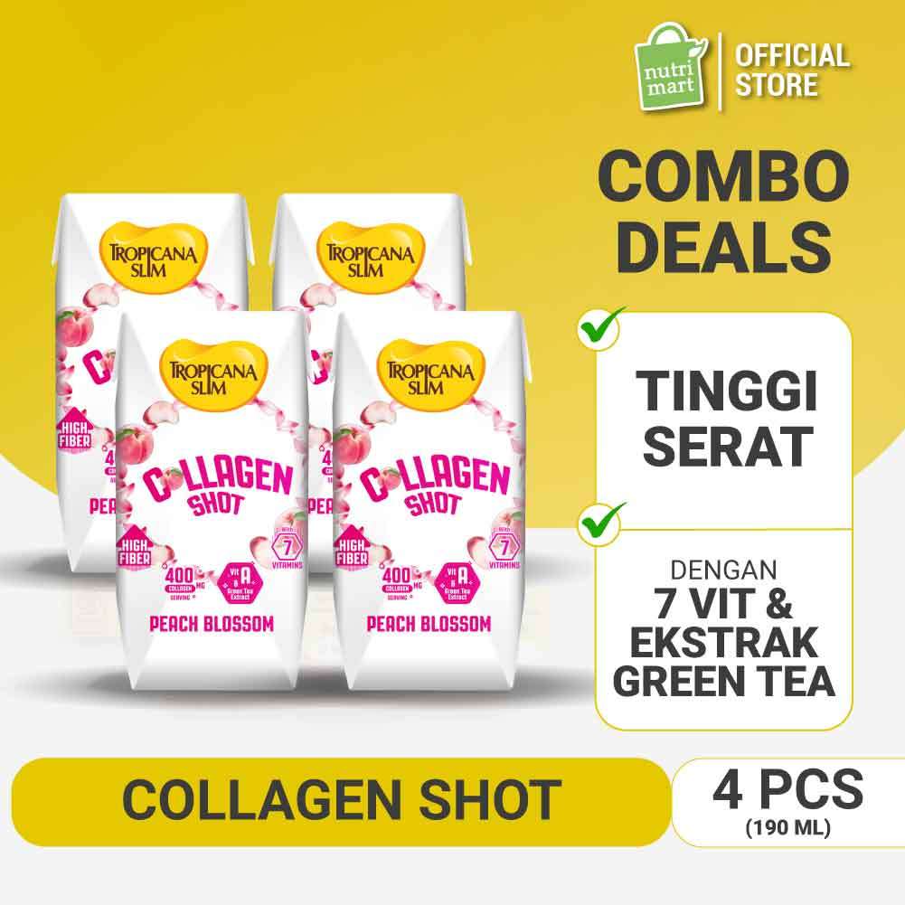 Jual 4 Pack - Tropicana Slim Collagen Shot Peach Blossom 190ml (4pcs ...