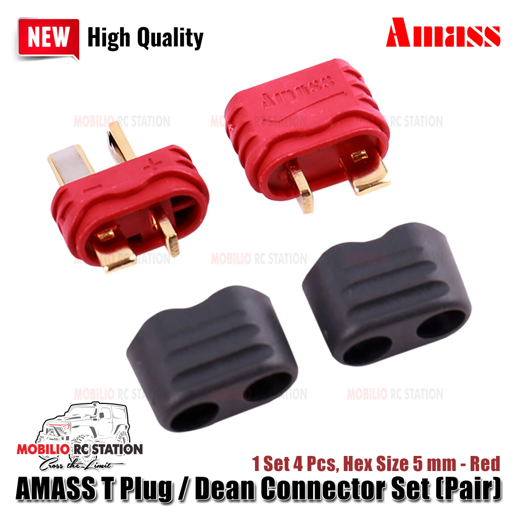 Jual 1 Set T Plug / Dean Connector/ Konektor Male & Female | Shopee ...
