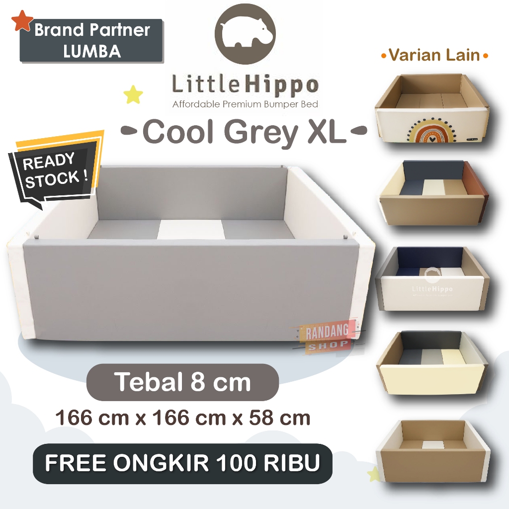 Jual Little Hippo Bumper Bed XLarge Sister Brand Lumba | Playmat ...