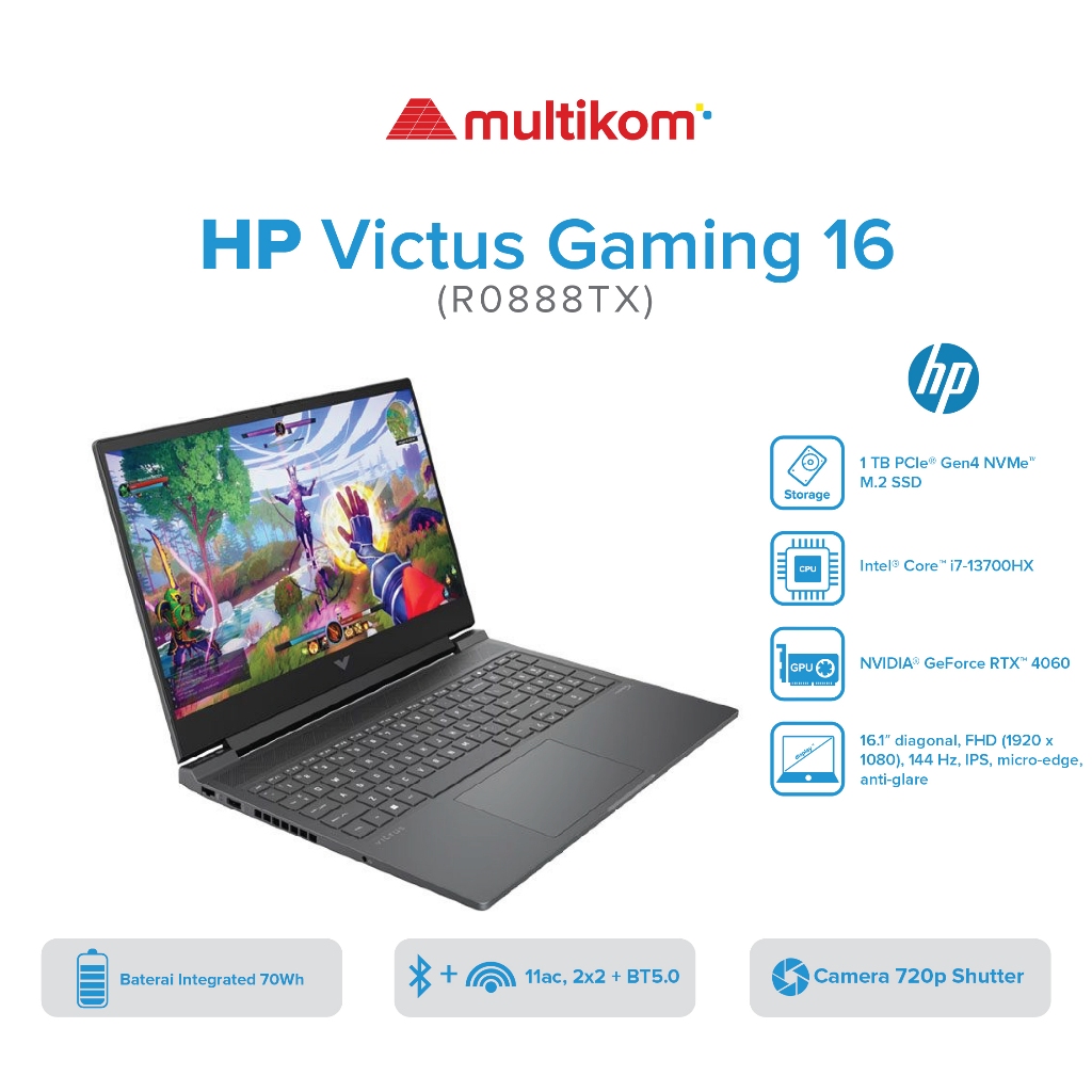 Jual HP Victus 16-r0888TX i7-13700HX 16GB 1TB SSD RTX4060 8GB 16.1″ FHD ...