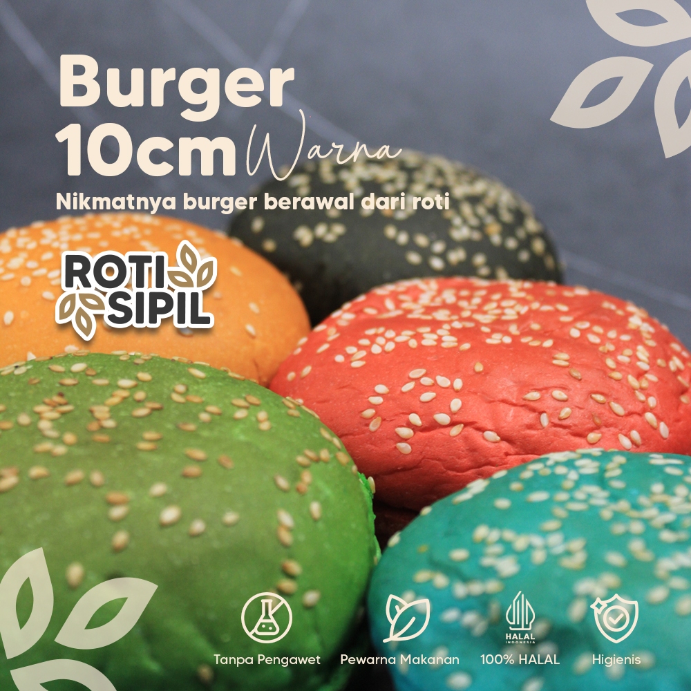 Jual Roti Burger Warna 10cm | Base Burger 10cm | Shopee Indonesia