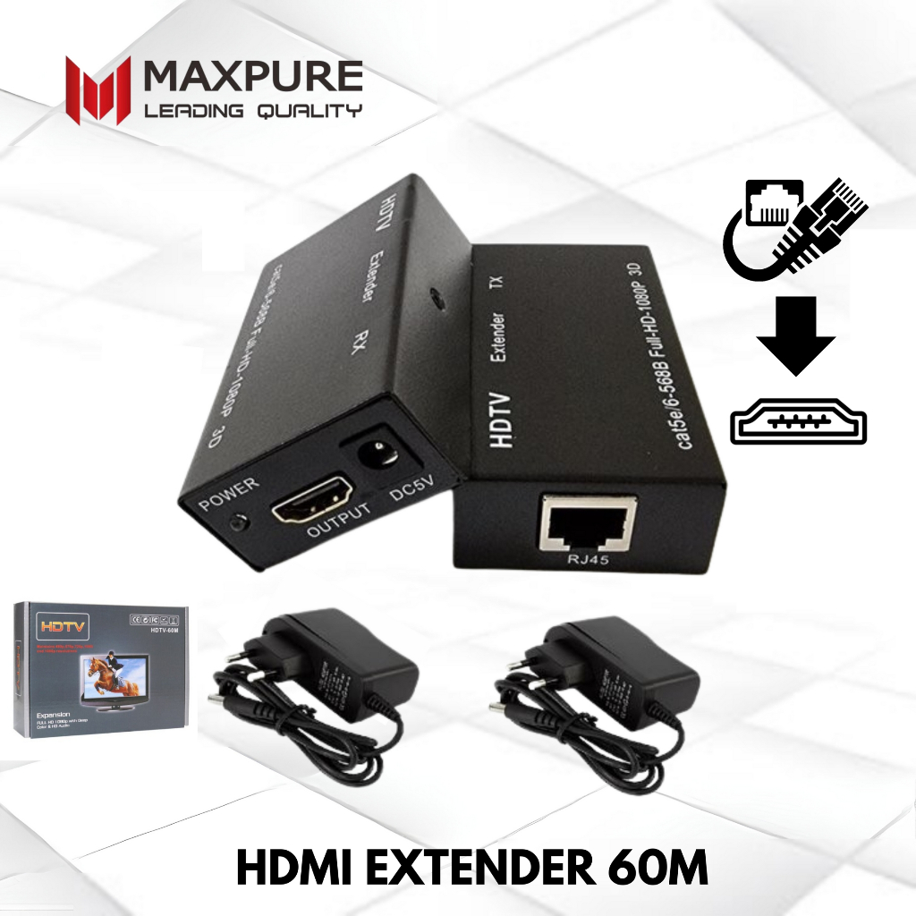 Jual HDMI Extender Up to 60M / HDMI Extension 60 Meter | Shopee Indonesia