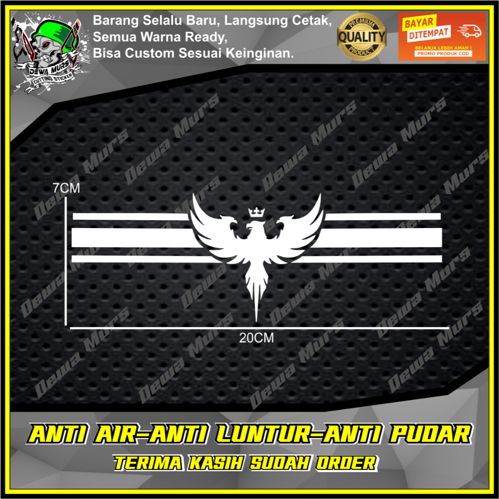 Jual Cutting Sticker LOGO BURUNG ELANG VARIASI Sticker Cocok Buat Motor ...