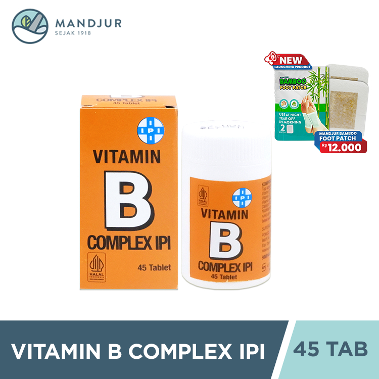 Jual IPI Vitamin B Complex 45 Tablet - Memelihara Kesehatan Tubuh ...
