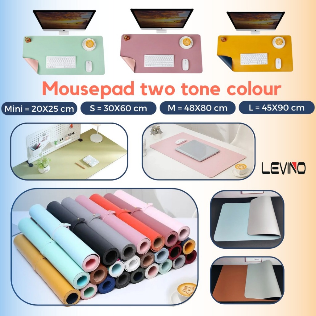 Jual DeskMat Computer Mousepad Besar Double Sided 2 Tone 2 Warna 2in1 ...