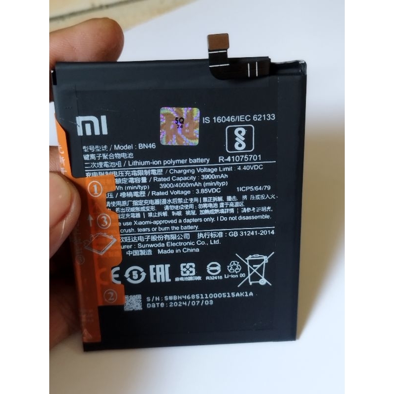 Jual Baterai Batu Batre Tanem For Xiaomi Redmi 7 / Redmi Note 8 BN46 ...