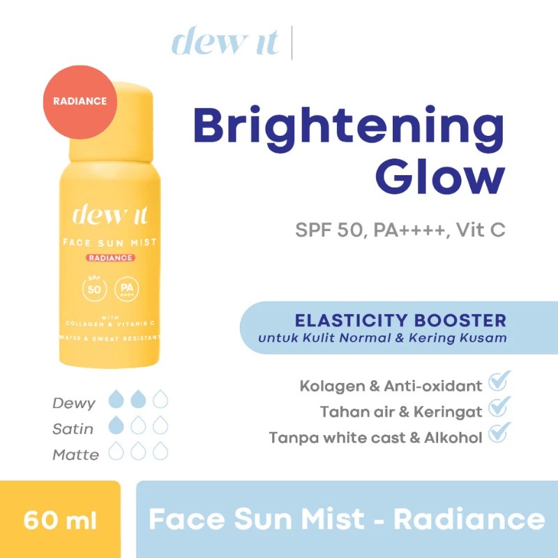 Jual Dew It - Face Sun Mist Radiance 60ml | Shopee Indonesia