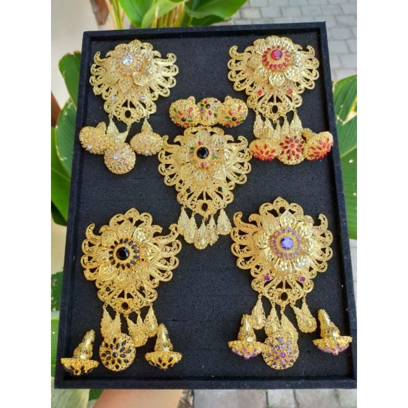 Jual Set bros alpaka gapura lapis emas | Shopee Indonesia