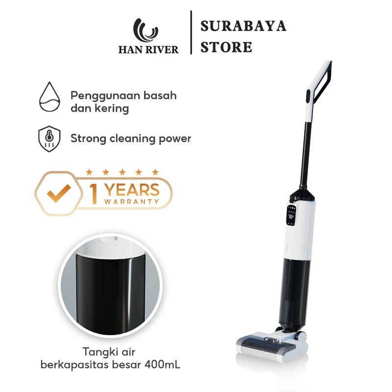 Jual HAN RIVER Vacum Cleaner 400ML 2600mAh Penyedot Debu Penggosok ...