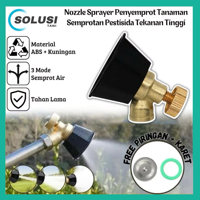 Jual Noozle Sprayer Adjustable Tekanan Tinggi Kuningan Noozle Spruyer ...