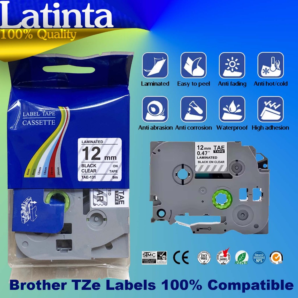 Jual Label TZe Tape OEM Compatible 100% Pita Laminated Utk Brother ...