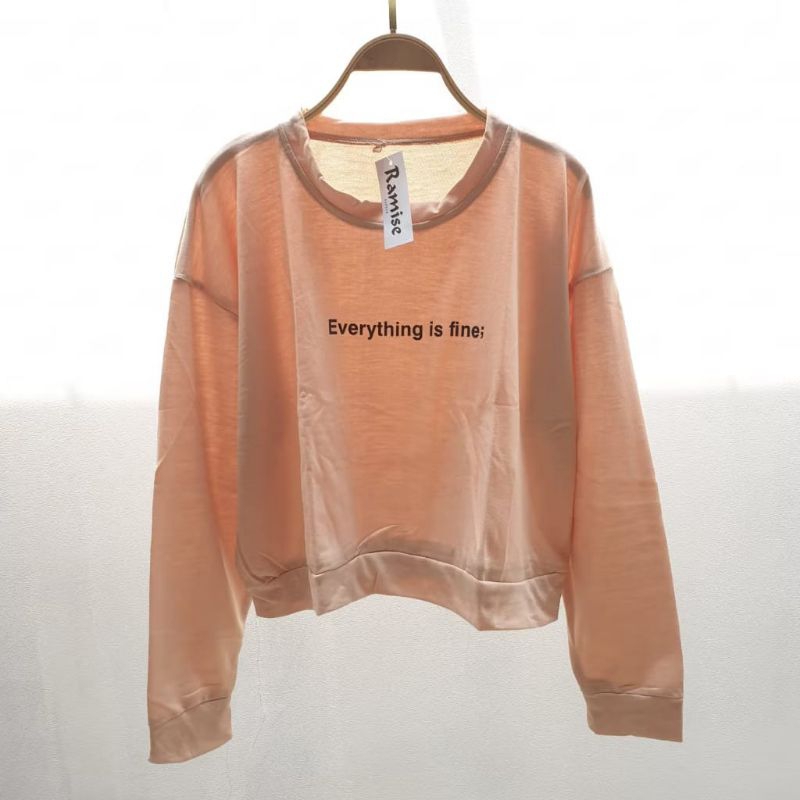 Jual croptop oversize /kaos croptop terbaru /atasan lengan panjang ...