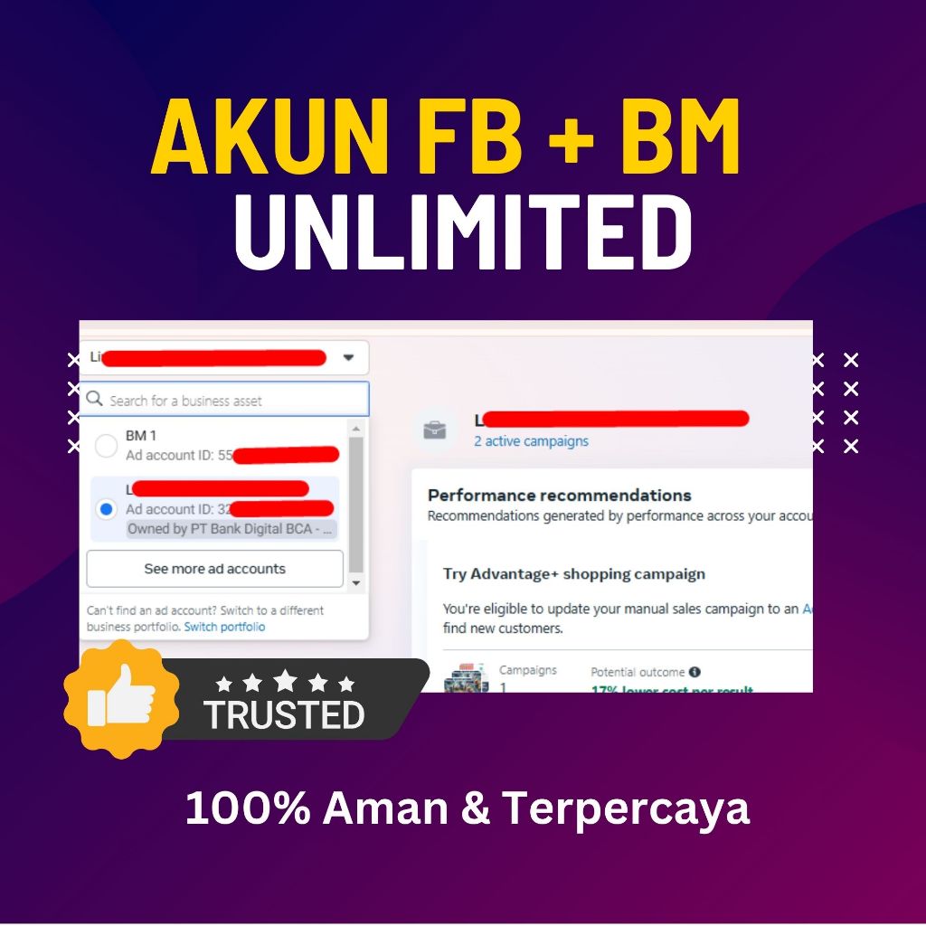Jual Akun Facebook Ads Personal + BUSINESS ( Reinitiated ) Spend No ...