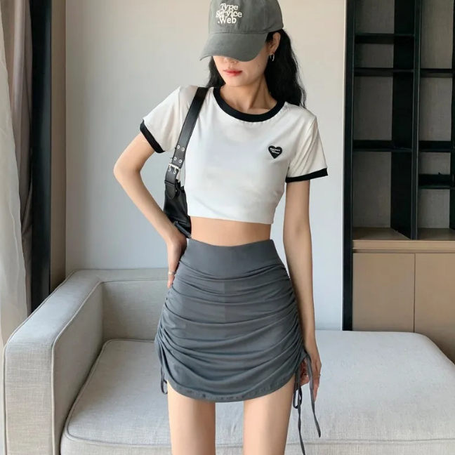 Jual Rok serut korean style / Rok mini serut wanita | Shopee Indonesia