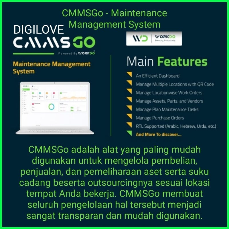 Jual CMMSGo - Maintenance Management System | Shopee Indonesia