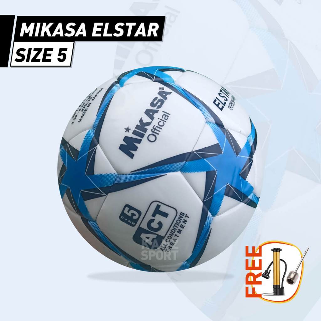 Jual Bola sepak Mikasa size 5 bola kaki indoor outdoor free bonus bola ...