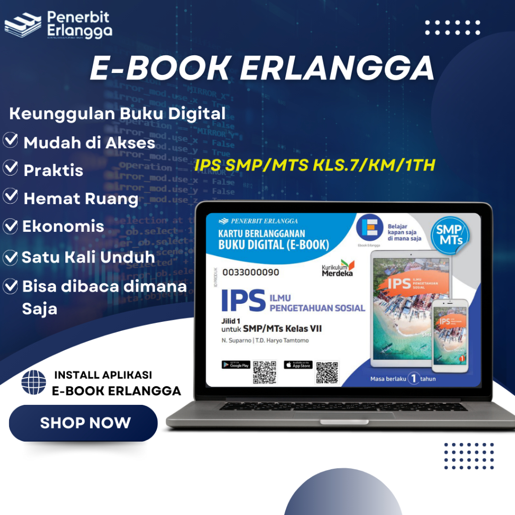 Jual Buku Digital; Ips Kelas 8 SMP Kurikulum Merdeka 1 Tahun E-book Erlangga | Shopee Indonesia
