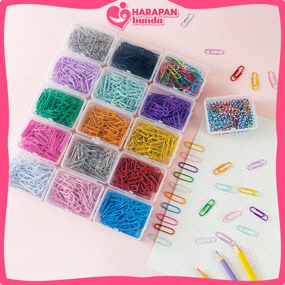 Jual Paper Clip Kertas Warna Macaron Isi 80pcs Clip Pack Jepitan Kertas ...