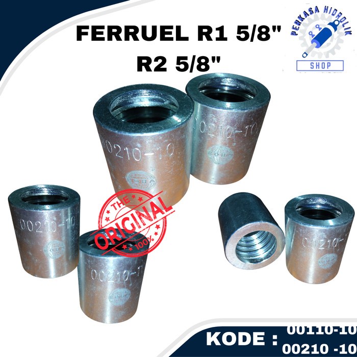 Jual Ferrule Sleeve R1 5/8" inch dan R2 3/8" inch Hydraulic Hose Besi ...
