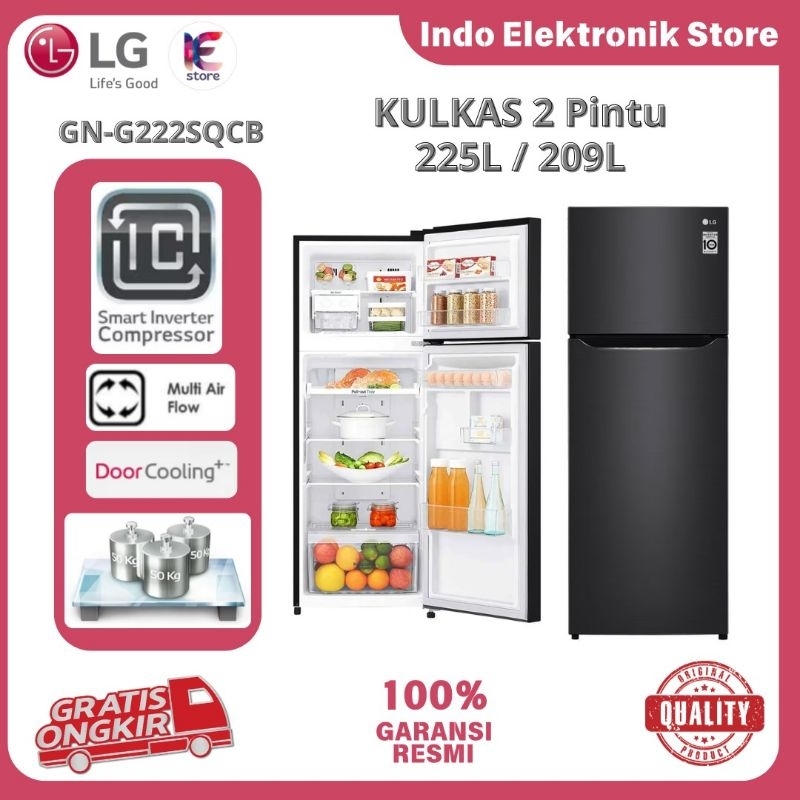 Jual LG Kulkas 2 Pintu 225L / 209L Smart Inverter Compressor - Original ...
