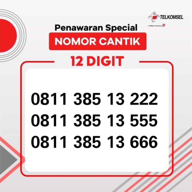 Jual NOMOR HALO TELKOMSEL 12 DIGIT SERI TRIPLE PAKET HALO+ FREE 50GB ...