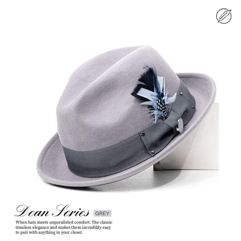 Jual Topi Fedora GOOV Dean Series Grey | Shopee Indonesia