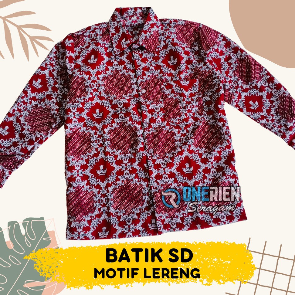 Jual Seragam Batik SD Nasional Motif LERENG | Shopee Indonesia