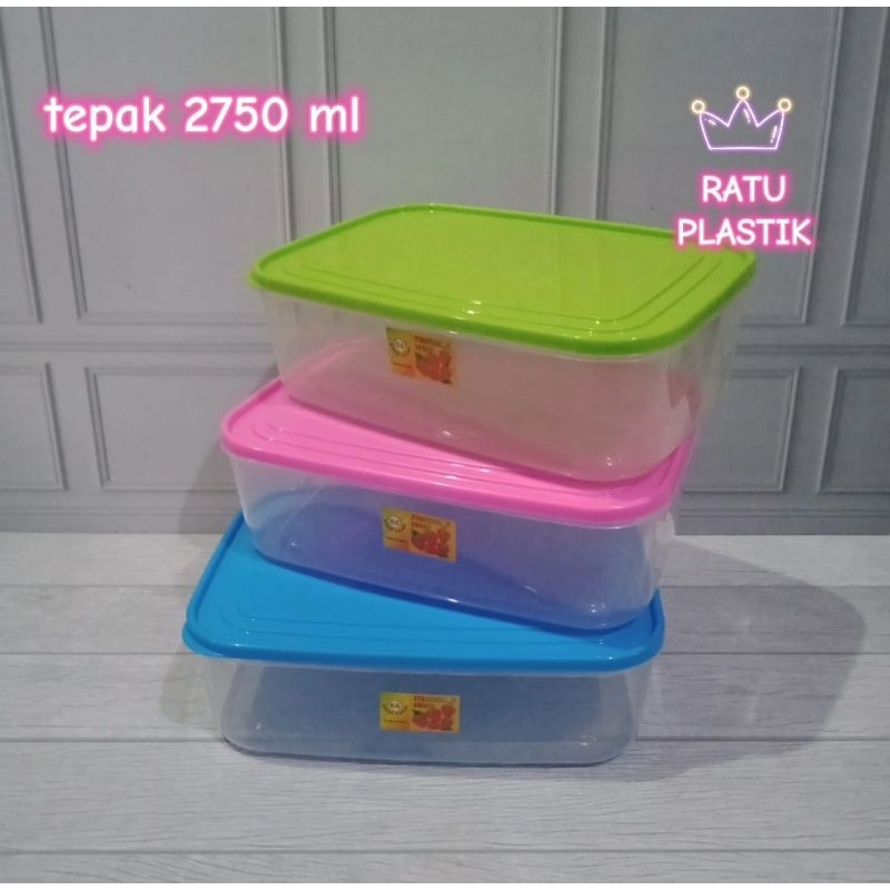 Jual Tepak Aneka Tepak 2750 ml Tepak Bening Tepak Plastik Serbaguna ...