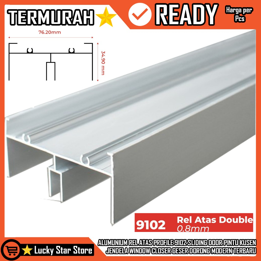 Jual Alumunium Aluminium Almunium Rel Rell Atas Profile Profil Propil ...