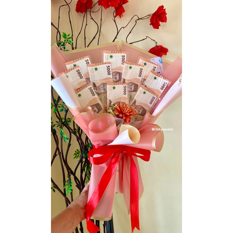 Jual buket uang pecahan 5 ribu (10 lembar) | Shopee Indonesia
