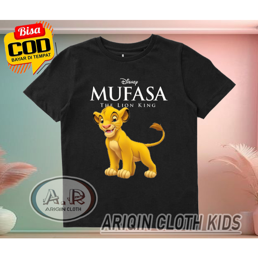 Jual Baju Kaos anak film animasi Mufasa The Lion King simba | Shopee ...