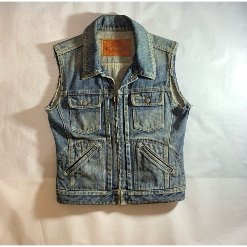 Jual Vest Denim Dark Blue wash | Shopee Indonesia