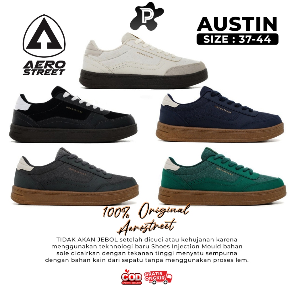 Jual Aerostreet 37-44 Austin Coklat Tua Hitam / Coklat Tua Natural / Coklat Gum Biru Tua ...