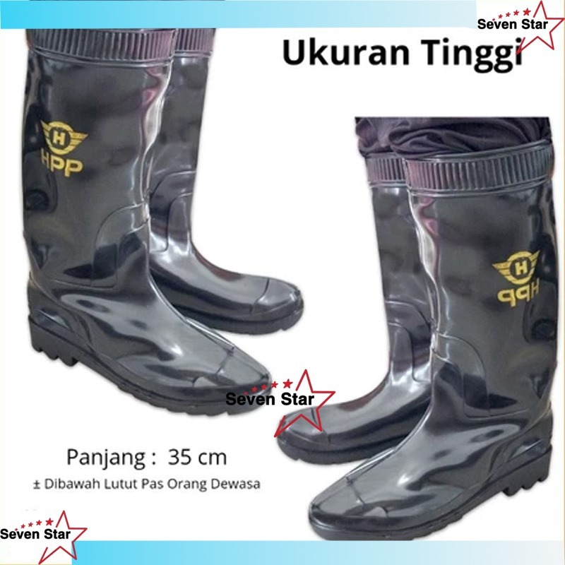 Jual Sepatu boots hitam karet proyek / Sepatu Proyek / Sepatu Boot ...