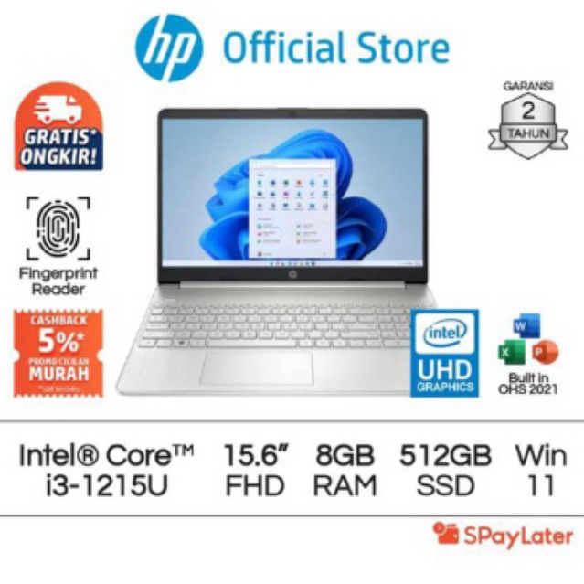 Jual laptop hp intel core i3 uhd 8/512gb ssd windows 11 single language | Shopee Indonesia