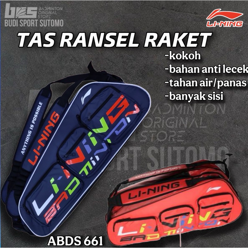 Jual TAS RANSEL BADMINTON RAKET LINING ORIGINAL | Shopee Indonesia