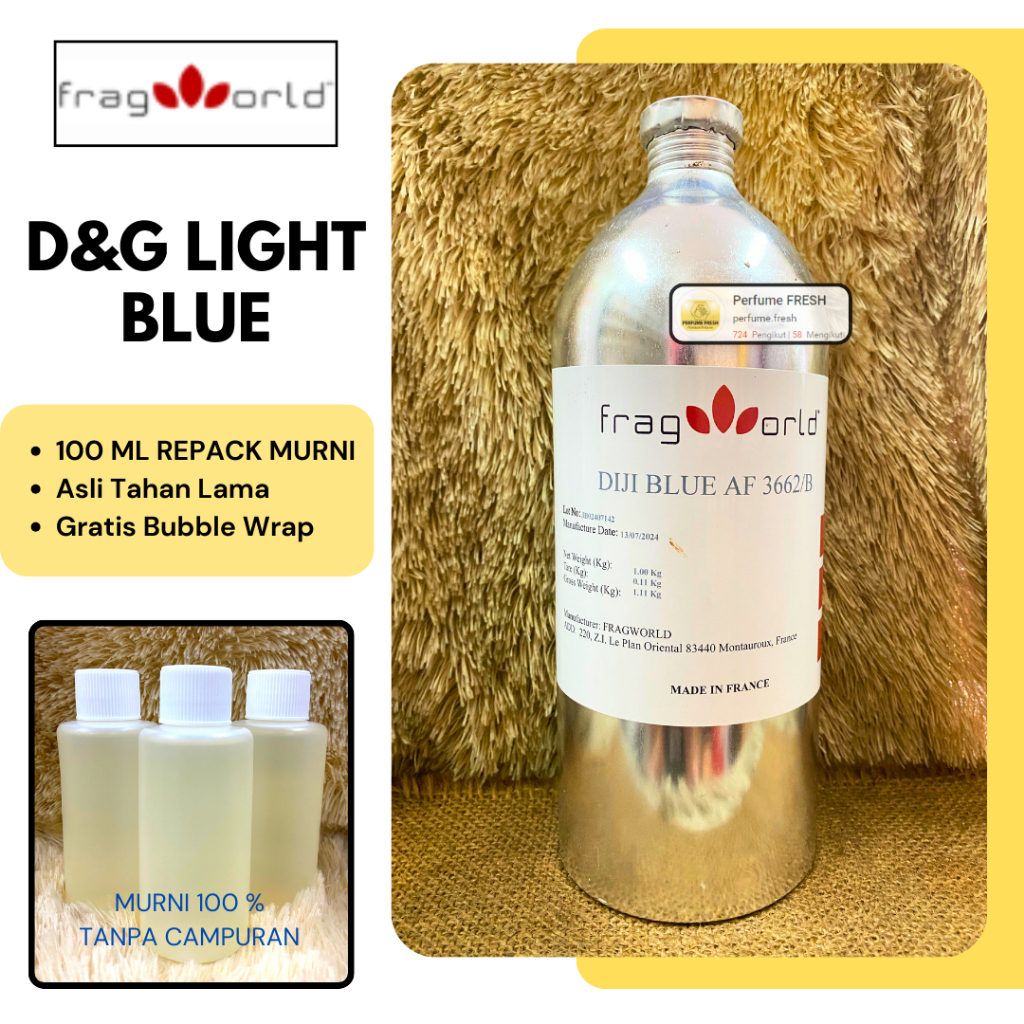 Jual Bibit Parfum D&G LIGHT BLUE Repack 100 ML MURNI Berkualitas ...