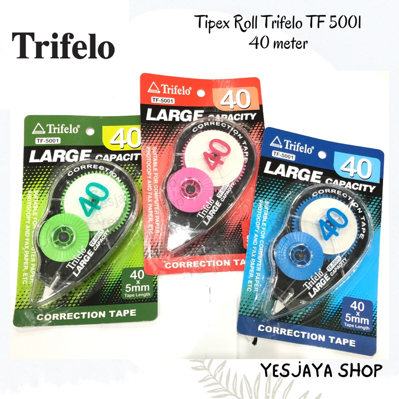 Jual {1 pc } Correction Tape Trifelo CT5001 40 meter / Tipex Roll ...