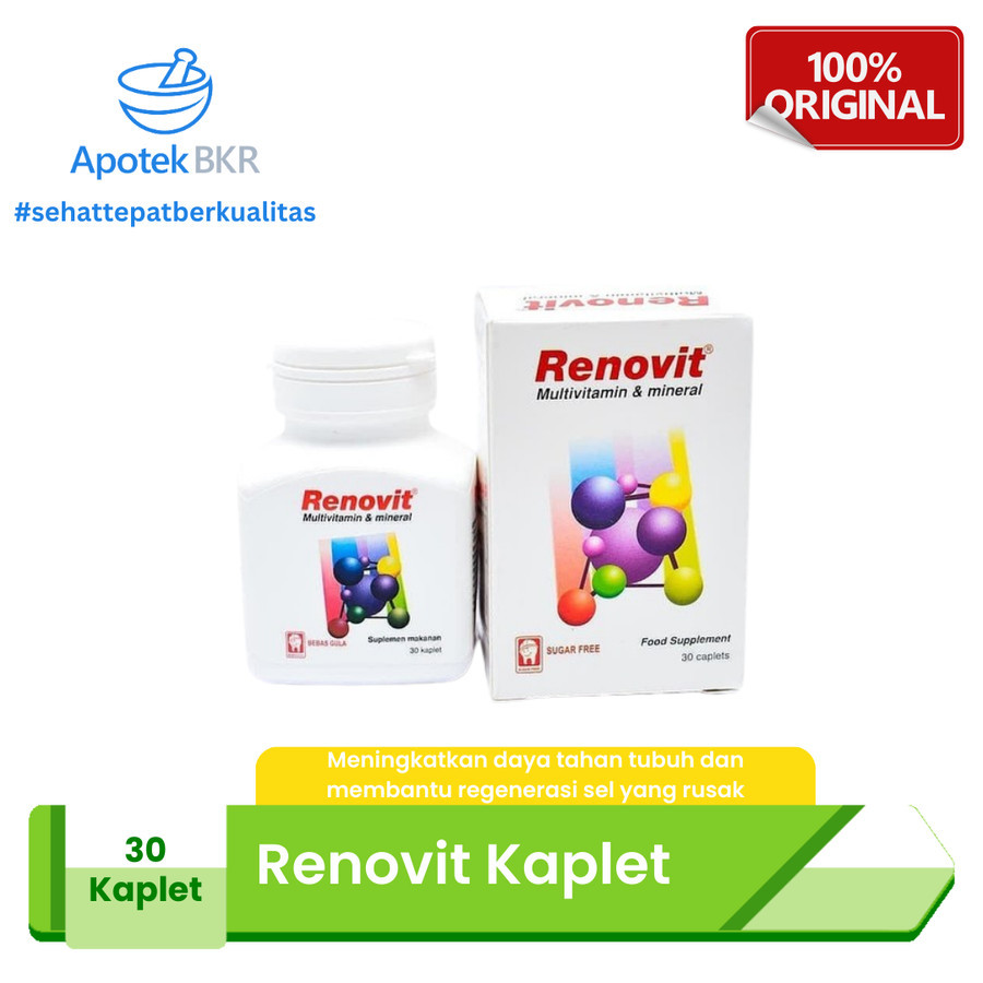 Jual Renovit & Renovit Gold Botol 30 Kaplet - Multivitamin & Mineral ...