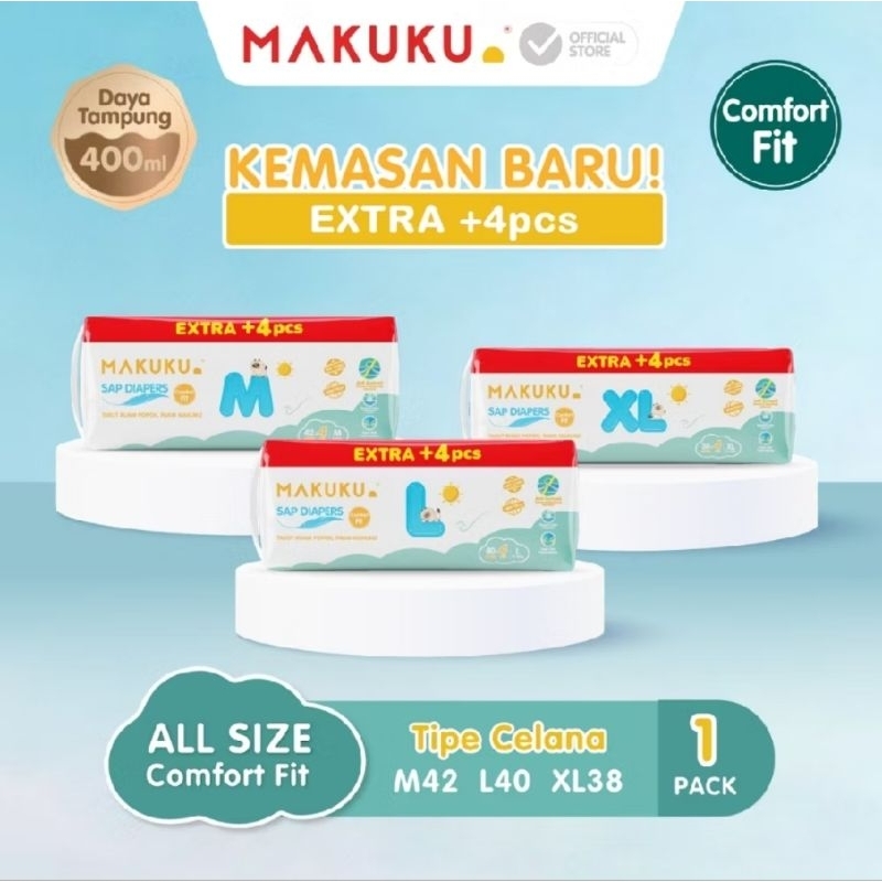 Jual Makuku SAP Diapers Comfort Fit Super Jumbo M28 L26 XL24 XXL22 M42 L40 XL38 M60 L54 XL44 ...