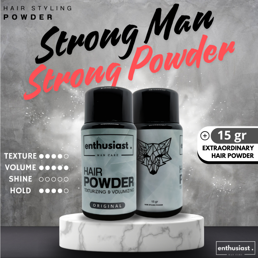 Jual ENTHUSIAST Hair Styling Powder Pria 15gr | man care bedak tabur ...