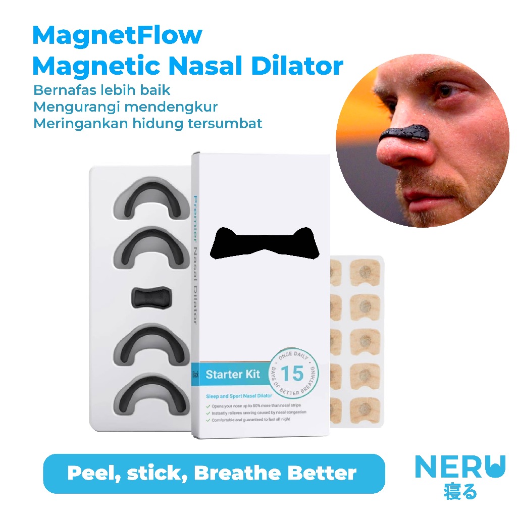 Jual MagnetFlow Magnet Nose Strip Nasal Dilator Anti Ngorok Apnea ...