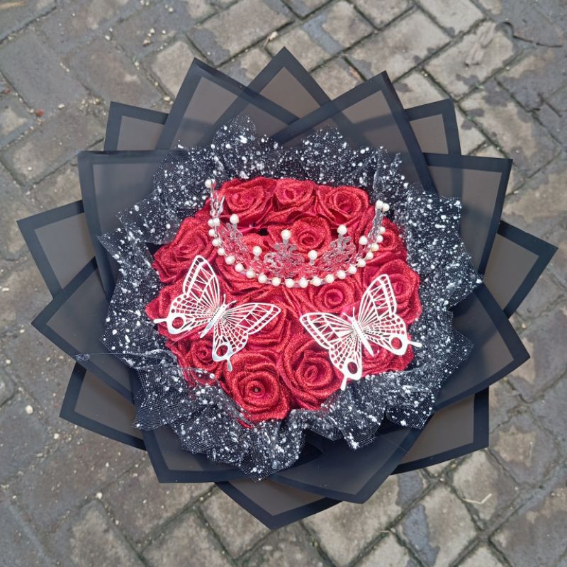 Jual BUKET PITA SATIN 15 TANGKAI /BUKET BUNGA VIRAL /BUKET BUNGA PITA ...