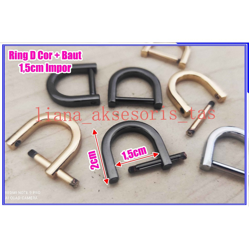 Jual Ring D Zinc Alloy + Baut 1,5cm Premium Impor - Ring D Cor + baut 1 ...