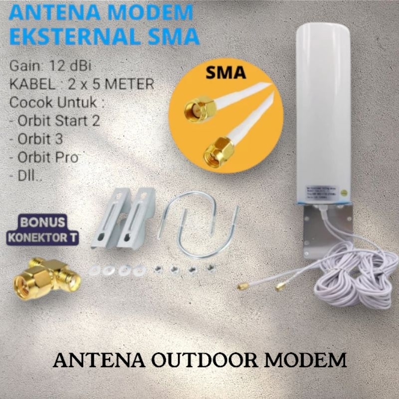 Jual Antena Eksternal 3G 4G LTE 12dBi semua jenis modem luar outdoor ...
