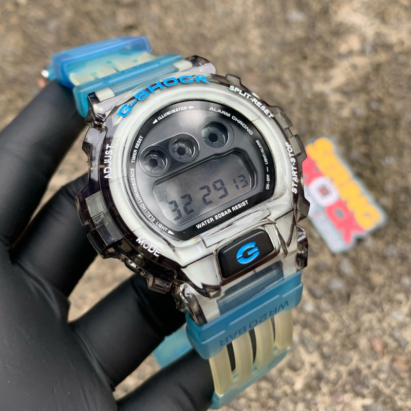Jual Gshock G Shock DW 6900 Coral Blue Custom Bezel Strap Original ...