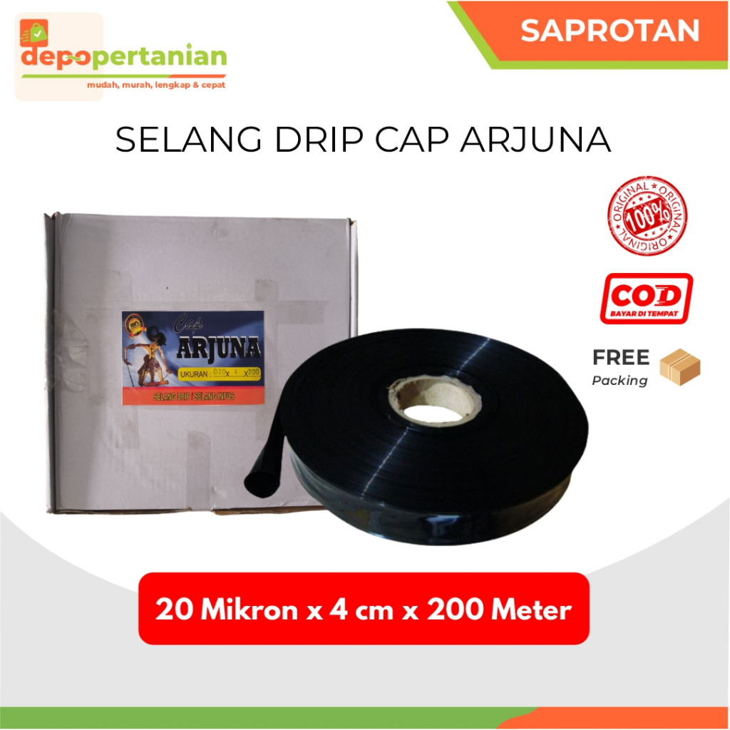 Jual Depo Pertanian - Selang Drip Irigasi Cap Arjuna 20 Mikron x 4 cm x ...